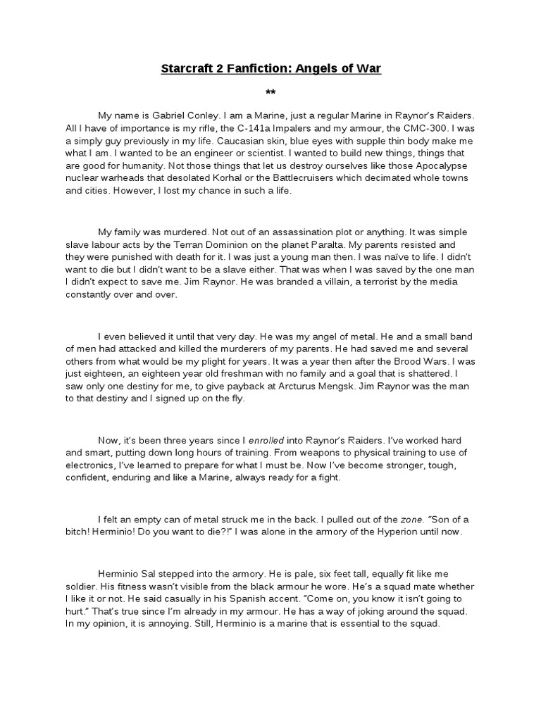Starcraft 2 Fanfiction: Angels of War | PDF | Unrest | Nature