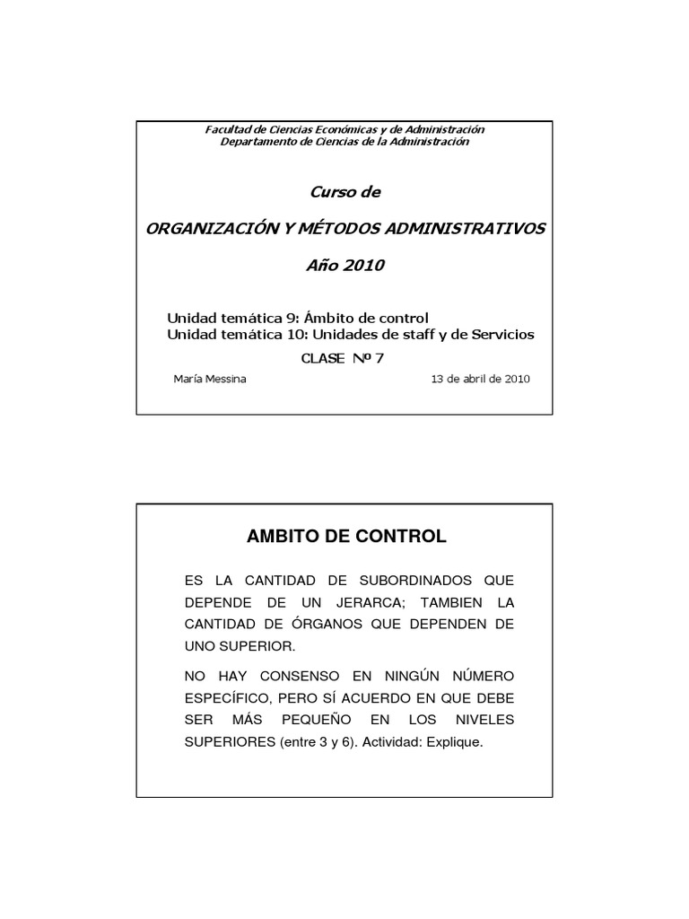 Ámbito de Control y Delegación | PDF | Descentralización | Science
