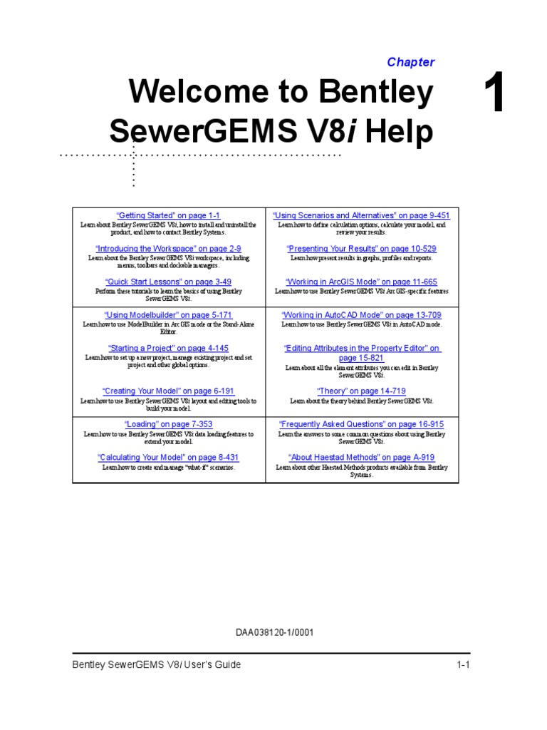SewerGEMS V8i User Guide | PDF | Arc Gis | Drainage Basin
