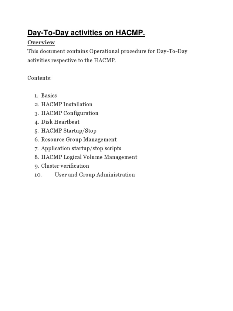Activities Hacmp | Download Free PDF | Computer Cluster | Network Topology