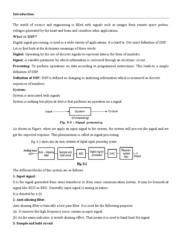 Applications of DSP | PDF | Digital Signal Processing | Signal ...