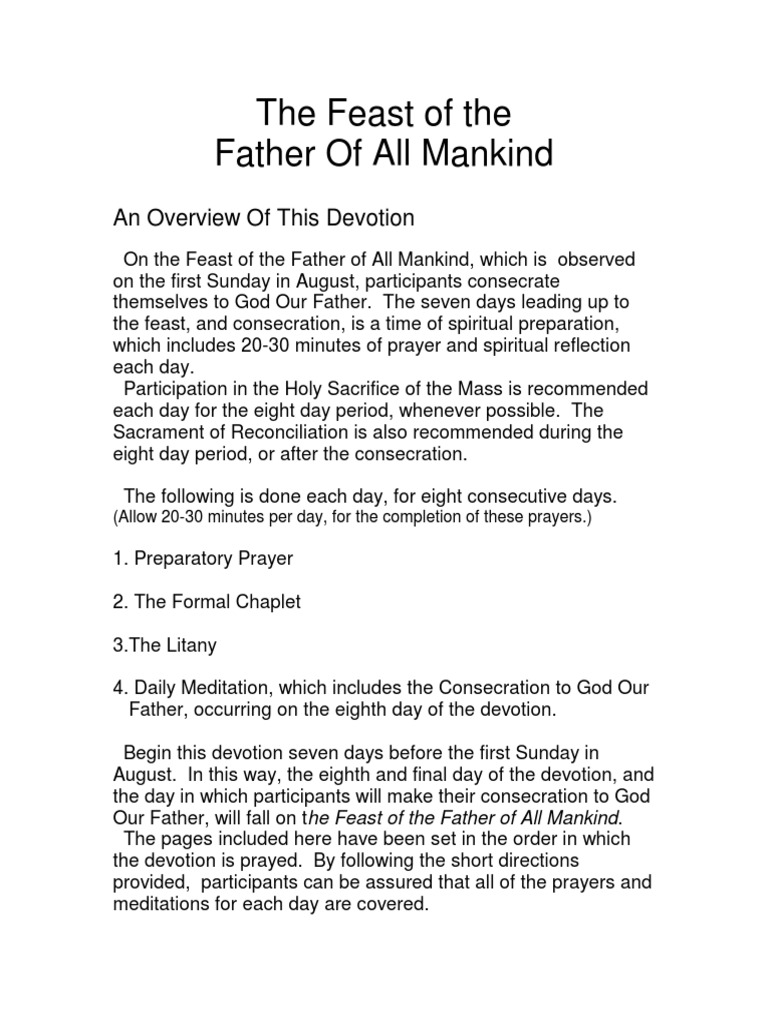 Father of All Mankind Dev. 07 For PDF 4 | PDF | Mercy | Lord's Prayer