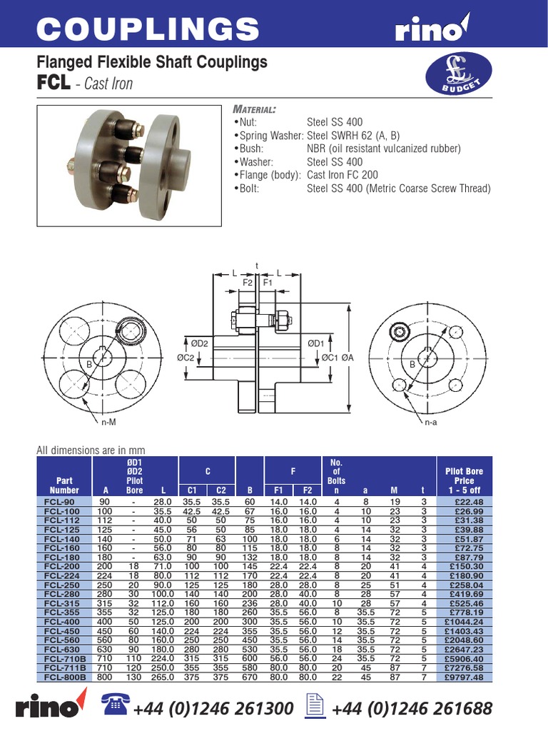 XC Flanged Couplings | PDF | Manufactured Goods | Machines