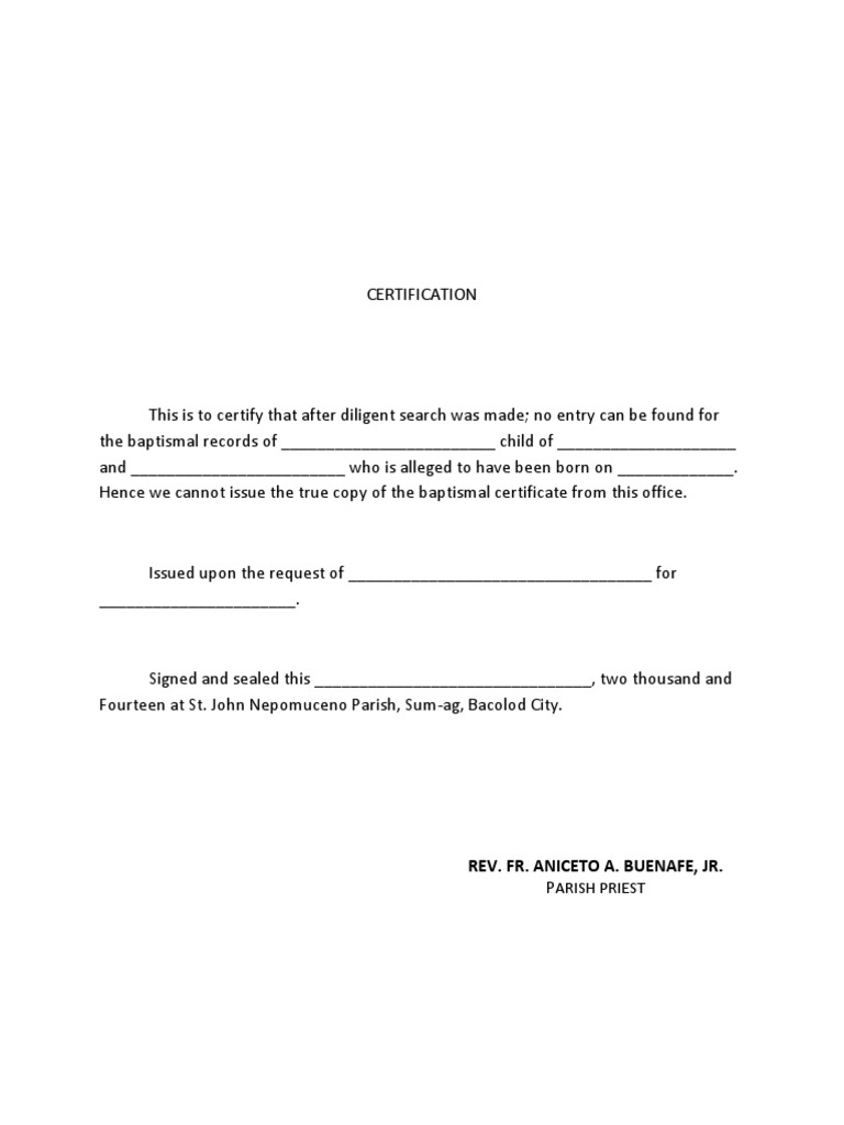 Cert of No Record | PDF