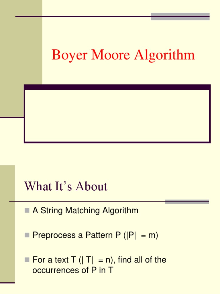 Boyer Moore Algorithm Pdf Metalogic Mathematical Concepts 1436