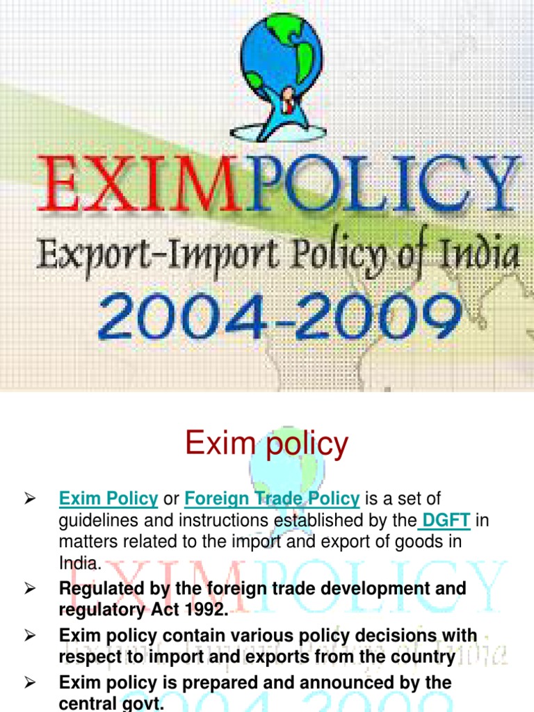 Exim Policy 2004-09 | Download Free PDF | Exports | Economy Of India