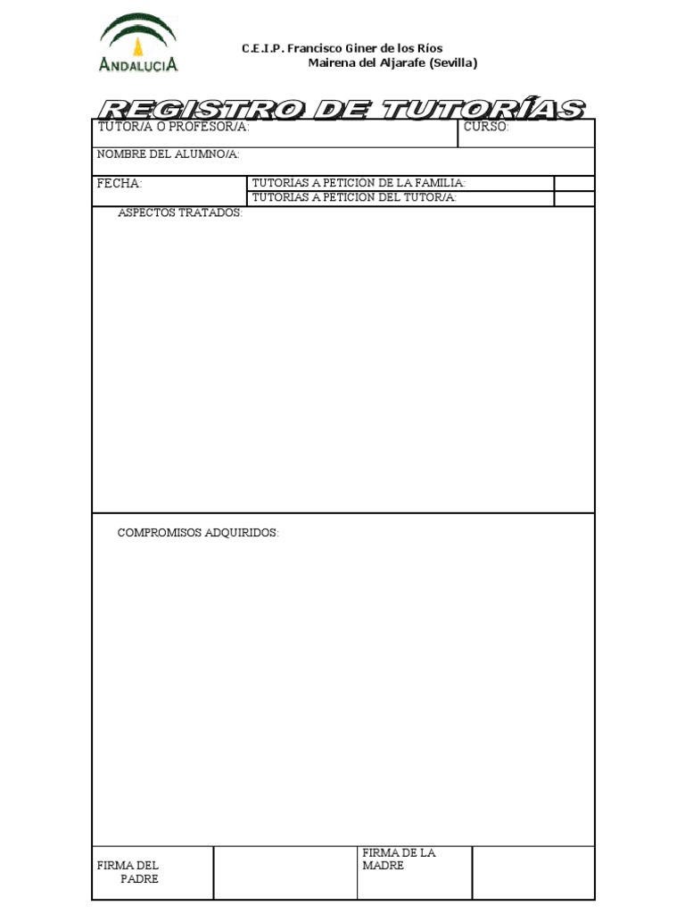 Registro de Tutorías | PDF