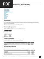 AISI 1040 Carbon Steel (UNS G10400) | PDF | Annealing (Metallurgy) | Steel