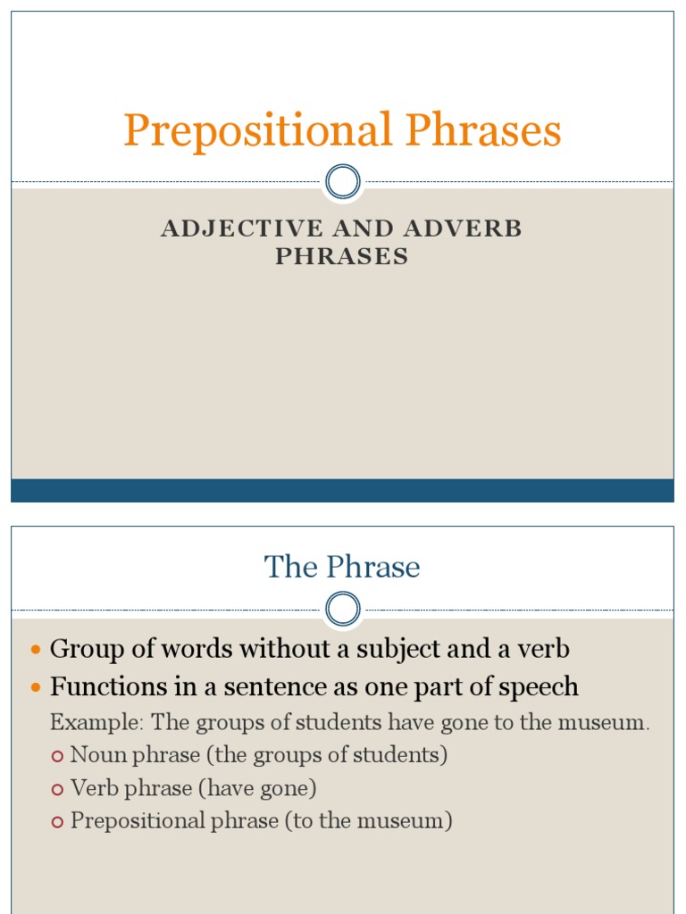 Understanding Prepositional Phrases: A Guide to Identifying and Using ...