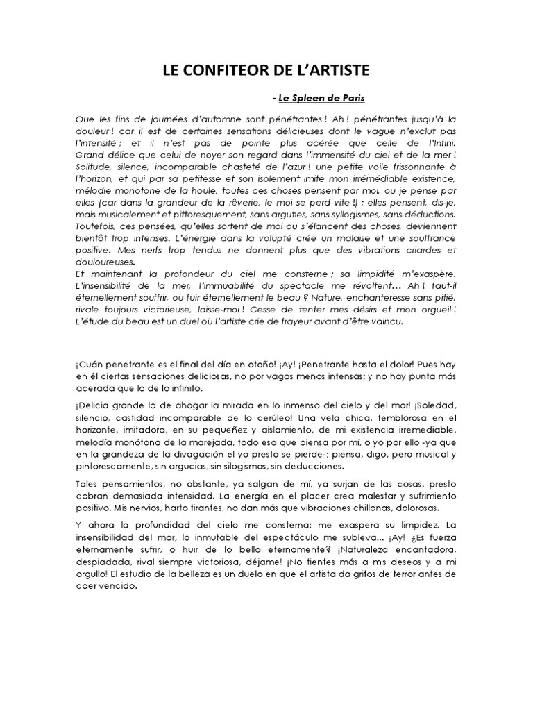 Baudelaire Le Confiteor De L Artiste Deals | emergencydentistry.com