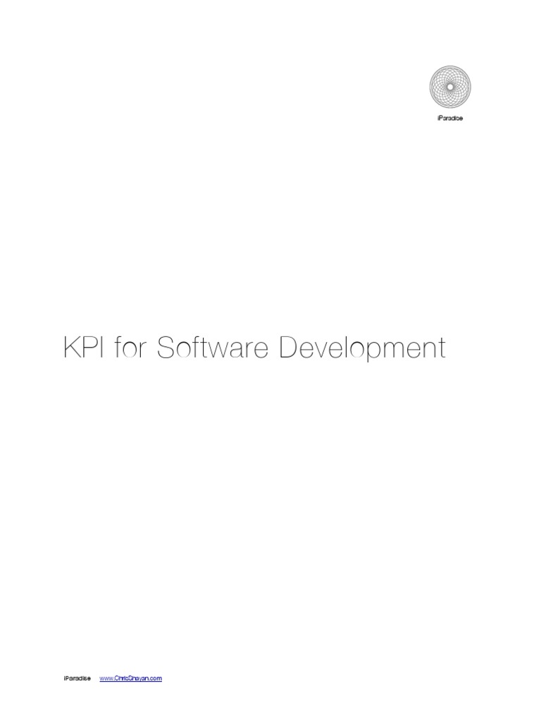 Software Kpi Pdf Performance Indicator Return On Investment