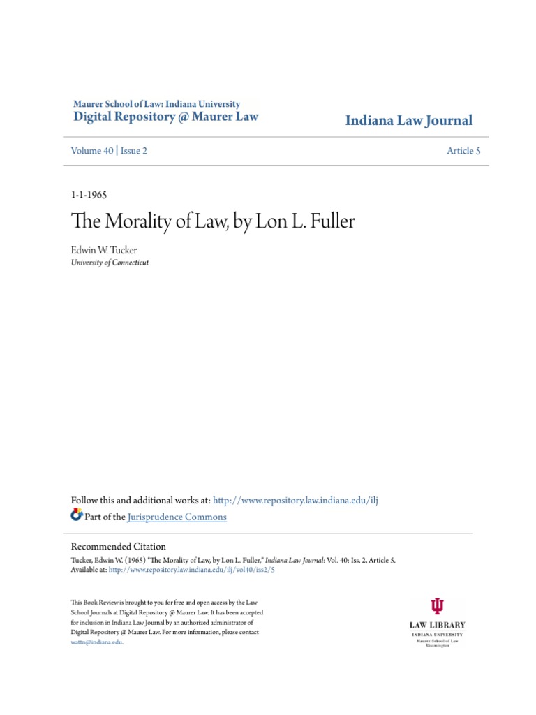 Fuller's Morality of Law Explained | PDF | Politics | Philosophy