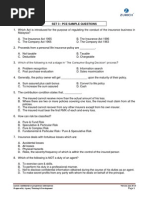 PCEIA Sample Questions (E) - Set 1 | PDF | Life Insurance | Insurance