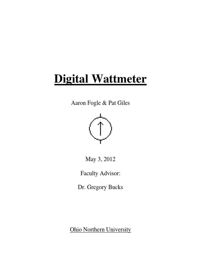 Digital Wattmeter: Aaron Fogle & Pat Giles | PDF | Ac Power ...