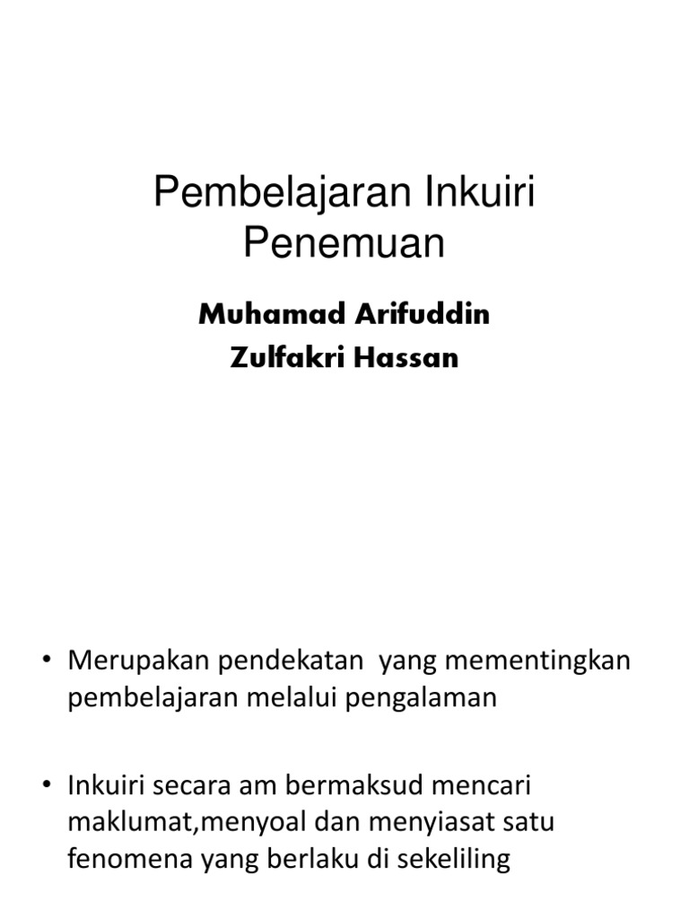 Inkuiri Penemuan dalam Pembelajaran | PDF