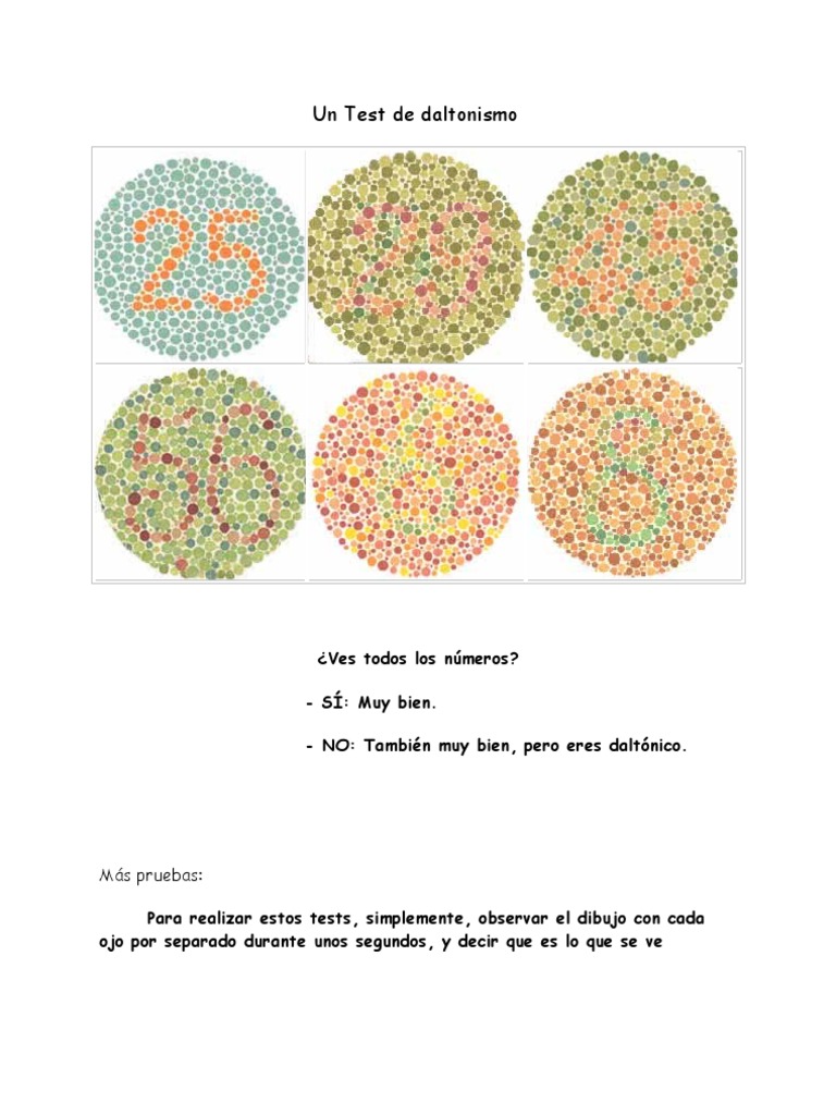 Test e Info Sobre Daltonismo | Color | Especialidades Medicas