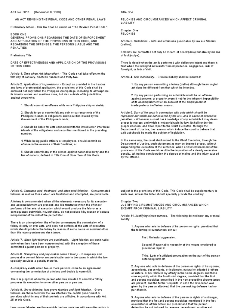 Repressed But Which Are Not Covered by The Law, and in Cases of ...