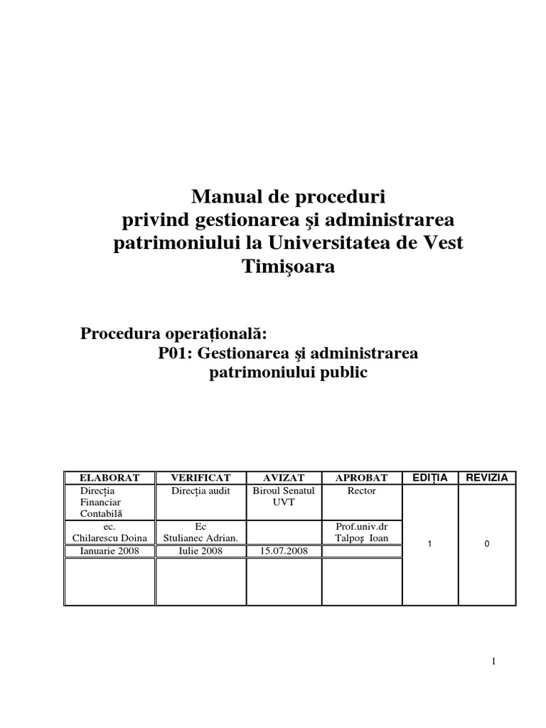 Manual de Proceduri Inventariere. | PDF