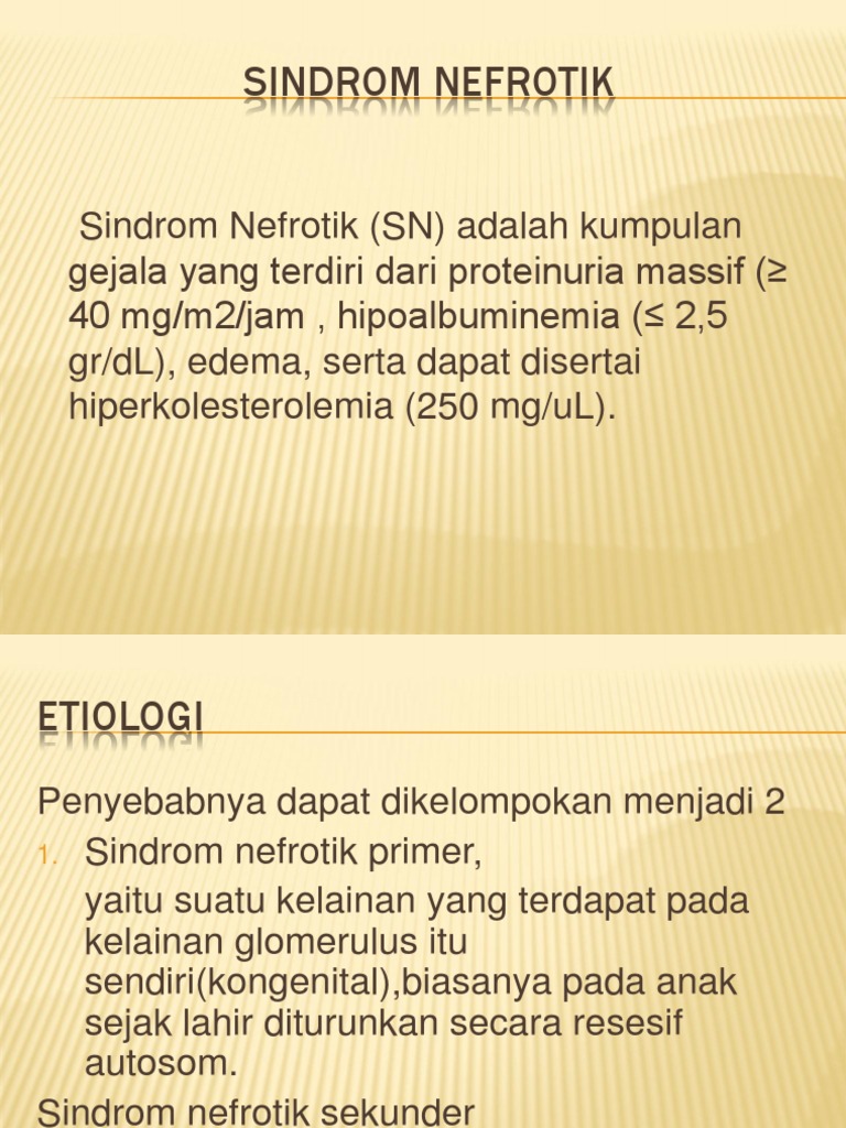 Sindrom Nefrotik | PDF