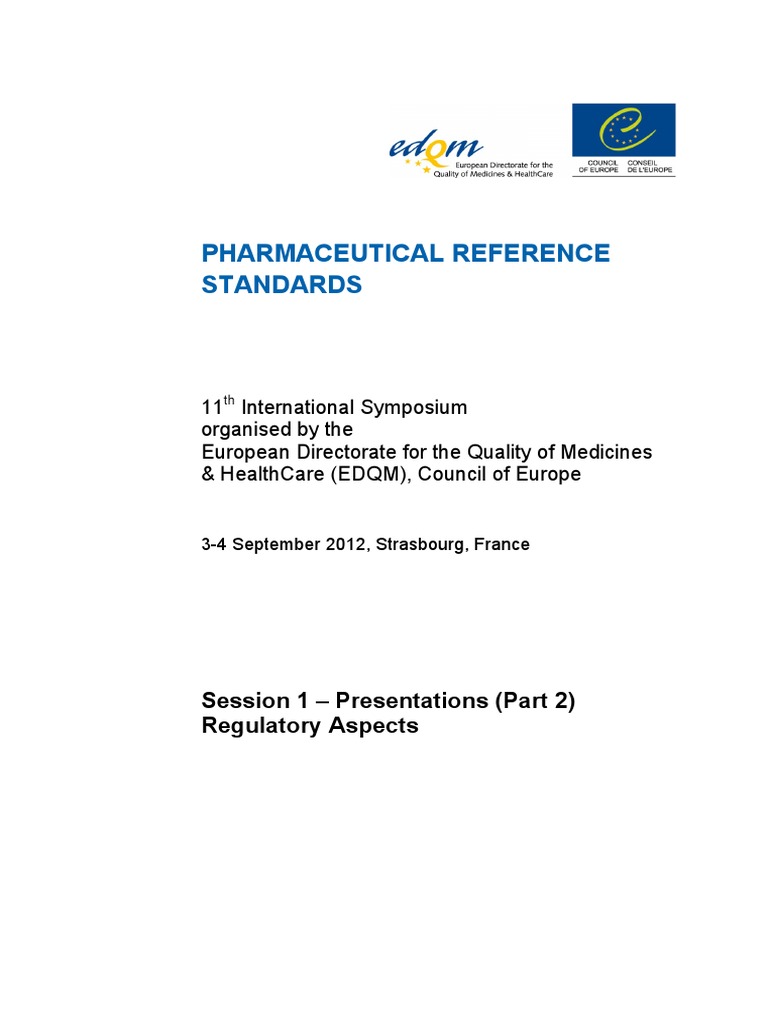 Regulatory Guide On Reference Standard | PDF | Pharmacovigilance ...