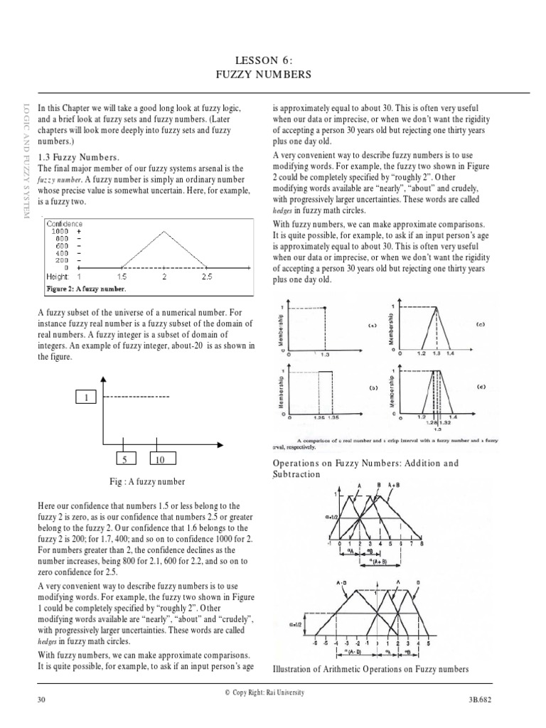 Lecture-06 Fuzzy Numbers | PDF | Fuzzy Logic | Function (Mathematics)