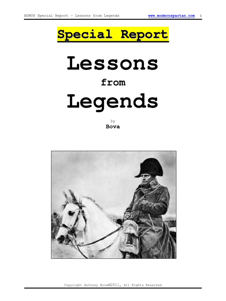 Lessons From Legends | PDF | Hannibal | Combat Sports