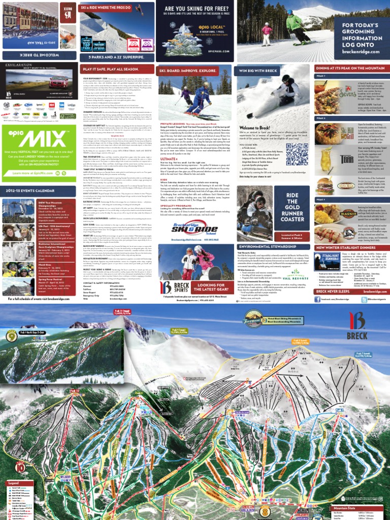 2012-2013 Trail Map | PDF | Alpine Skiing | Sports