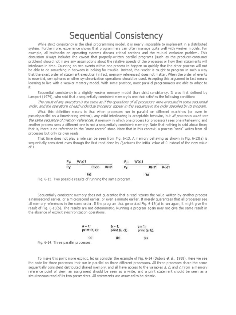 Sequential Consistency | PDF | Parallel Computing | Computer Architecture