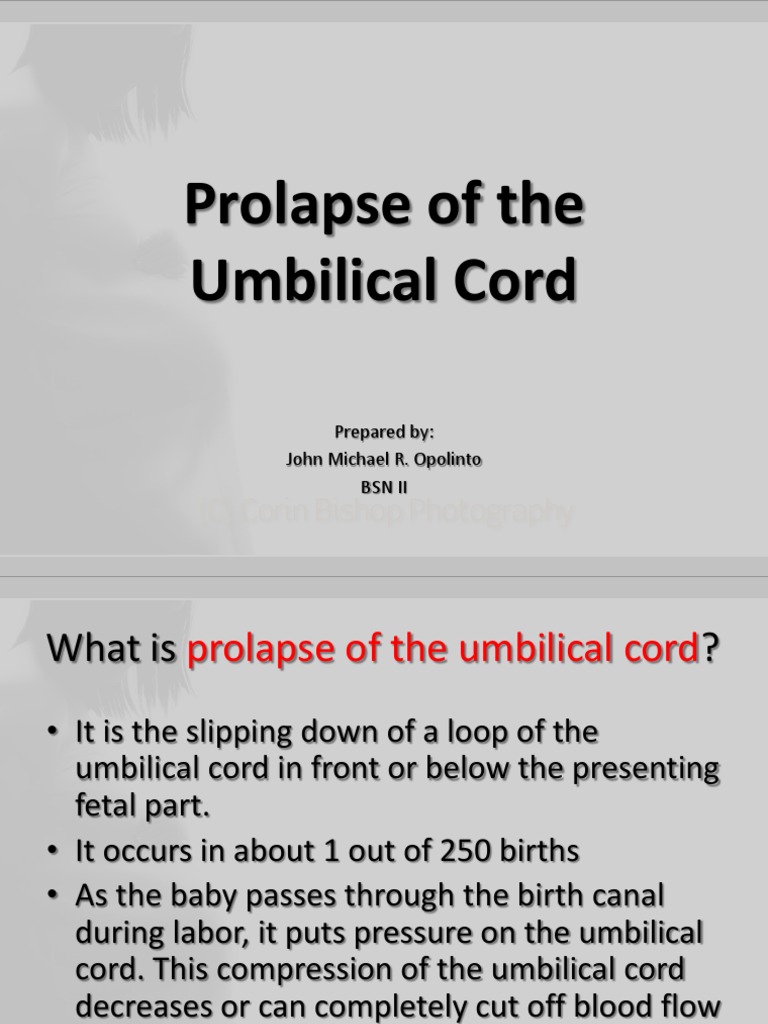Prolapse of The Umbilical Cord | PDF | Fetus | Childbirth