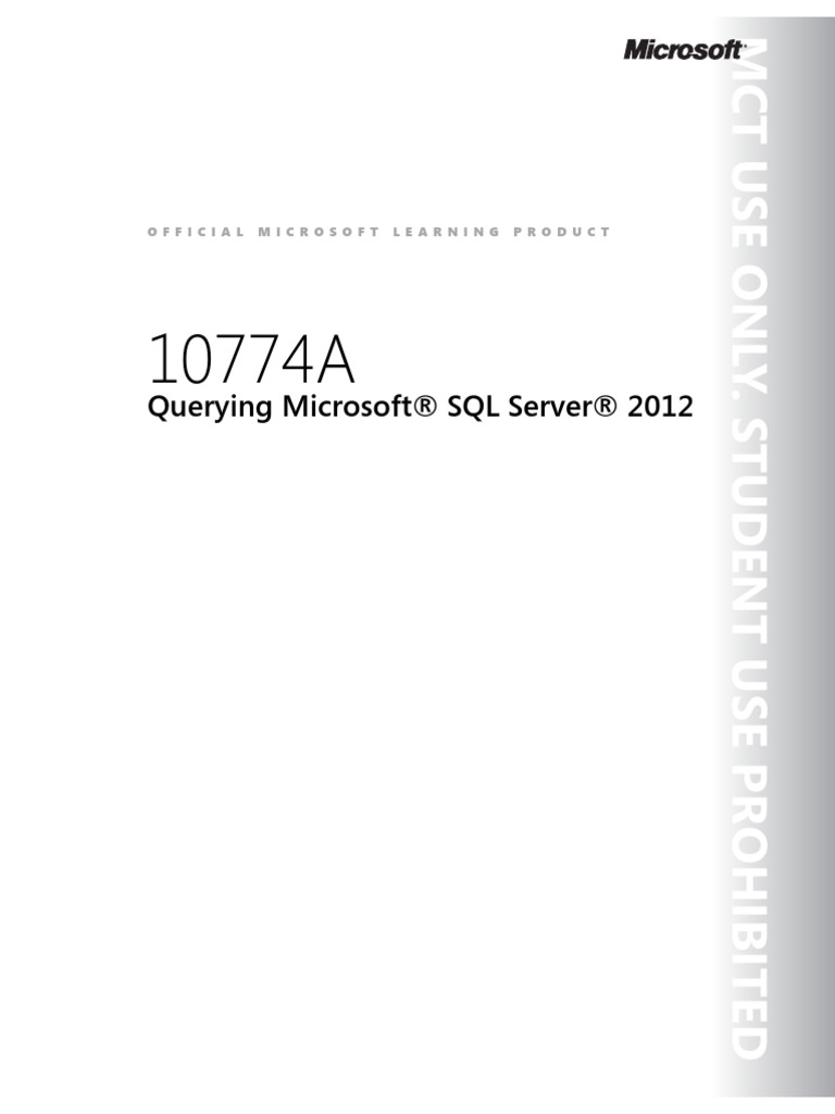 10774A ENU TrainerHandbook Part2 | PDF | Microsoft Sql Server | Malware