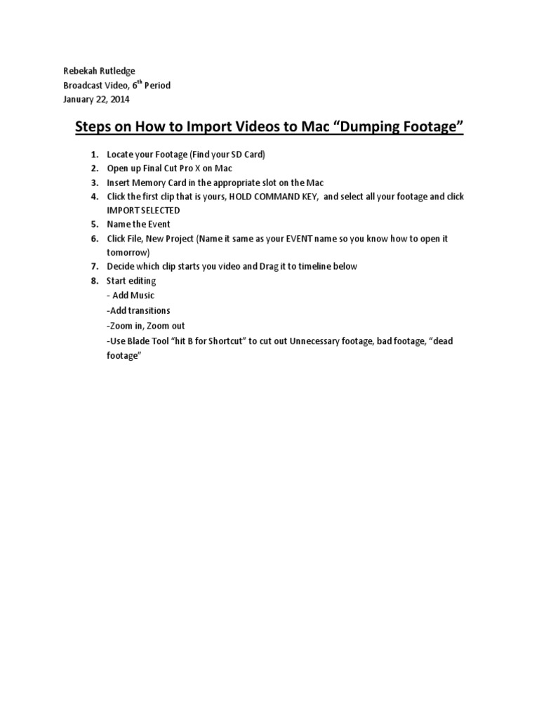 Editing Notes | PDF