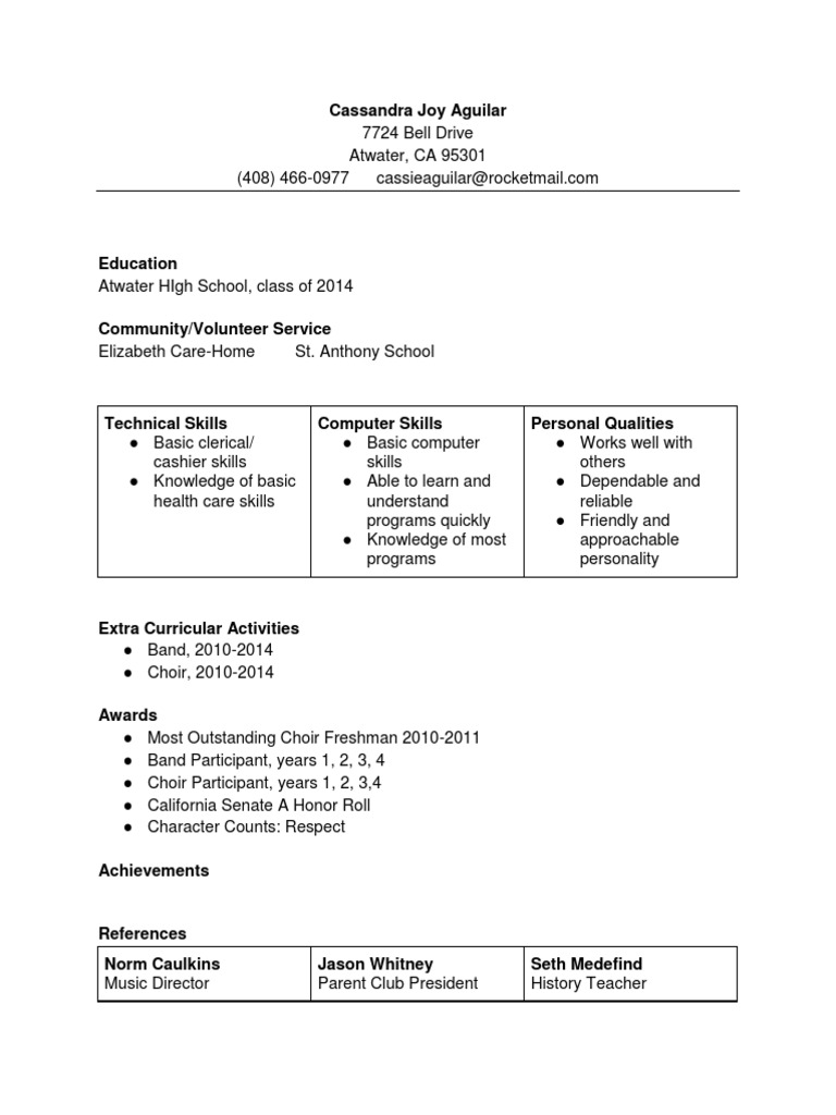 Cassandra Aguilar's Resume Summary | PDF | Career & Growth | Lifestyle