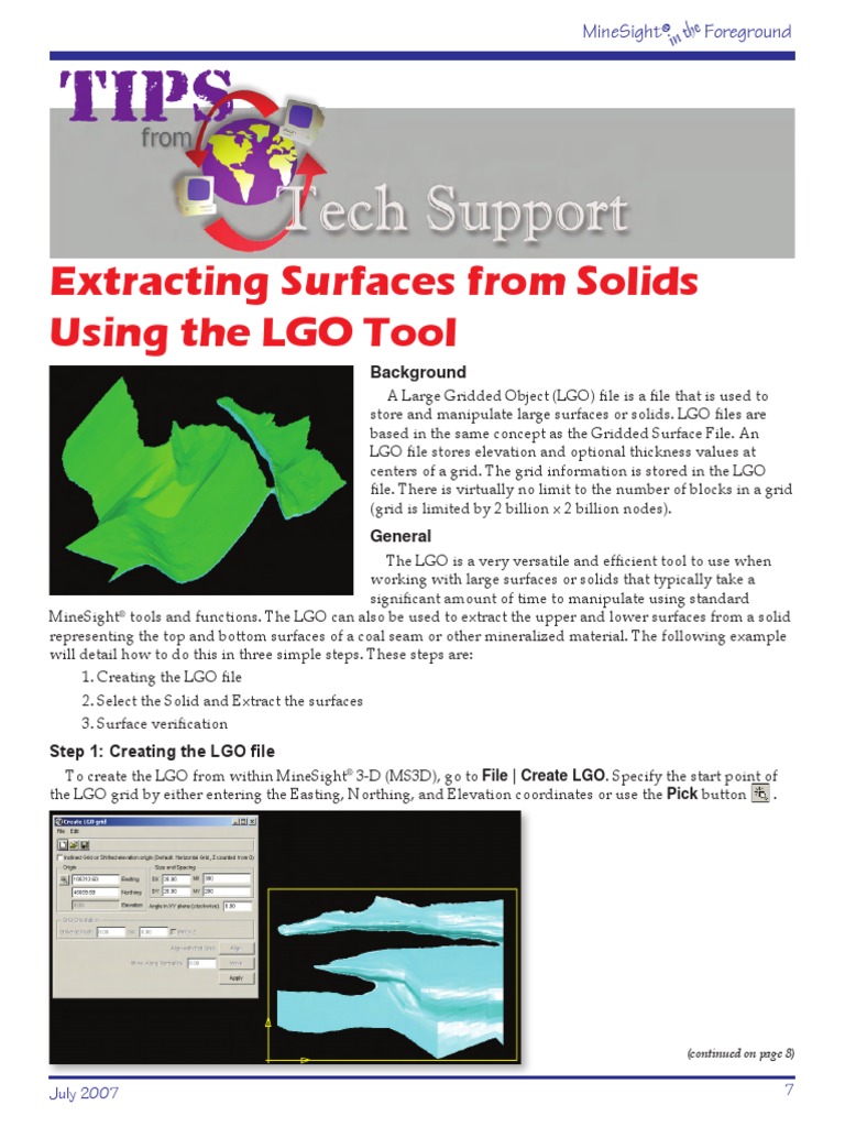 MS3D-LGO Tool and Extracting Surfaces From Solids | Download Free PDF ...