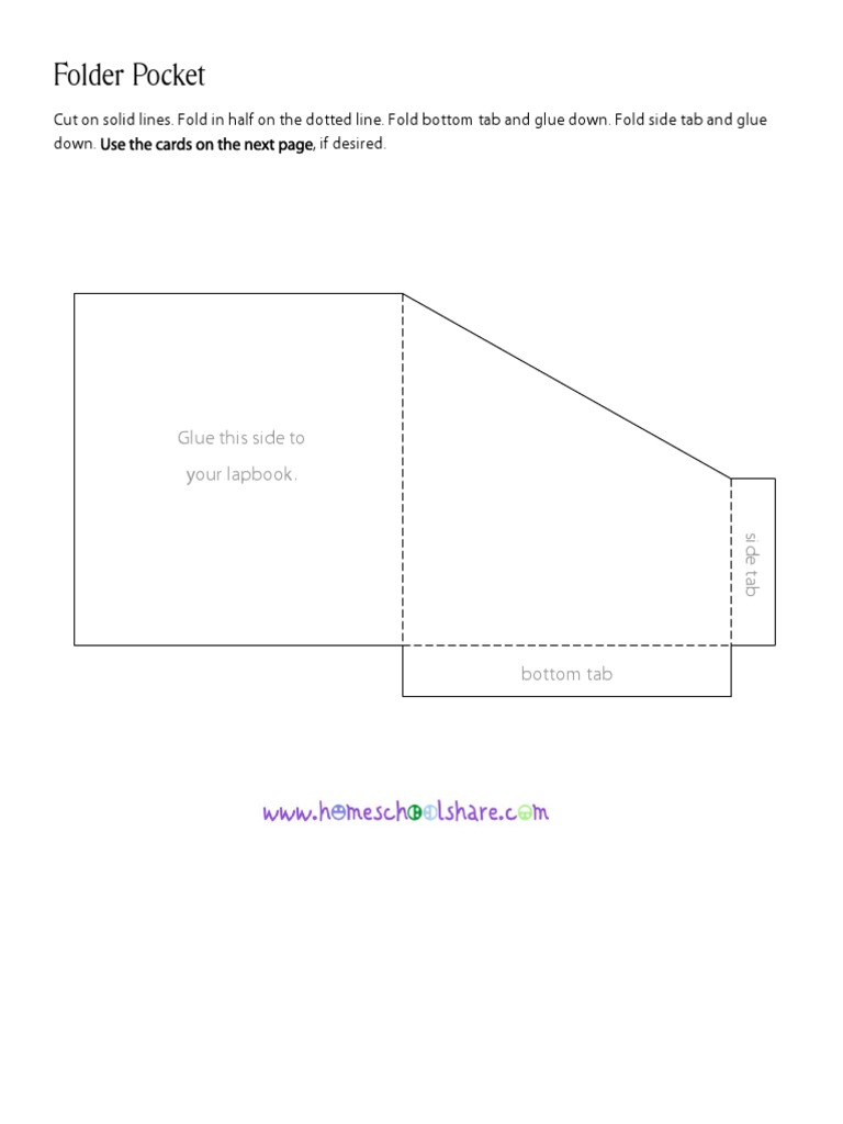 DIY Lapbook Pocket Instructions | PDF | Home & Garden