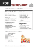 English for Restaurant Staff: B1-B2 Guide | PDF | Waiting Staff ...