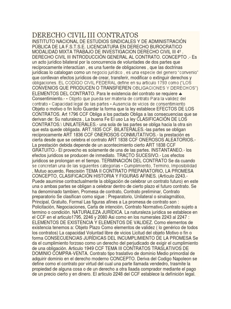 Conceptos Clave de Contratos Civiles | PDF | Propiedad | Pagos