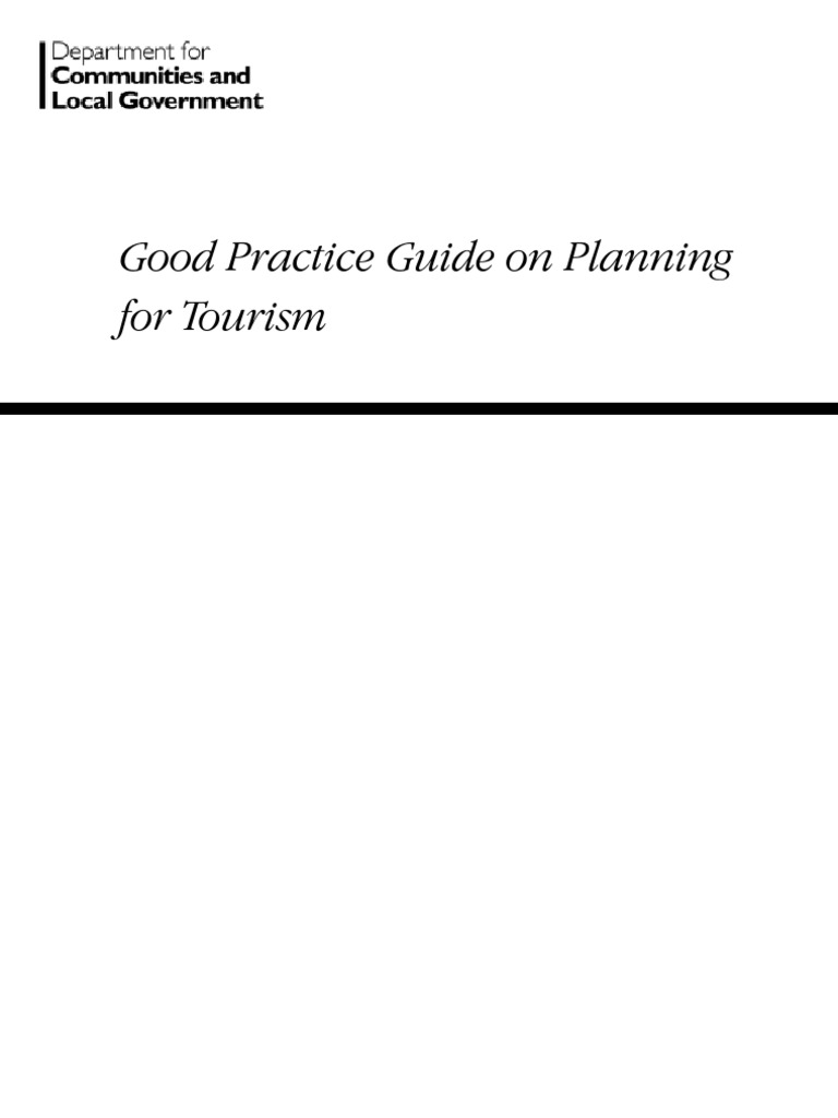 Good Practice Guide On Planning For Tourism | PDF | Tourism ...