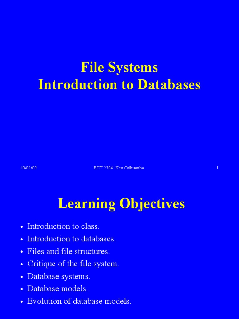 Chapter 1 Introduction To Databases | PDF | Databases | Relational Database