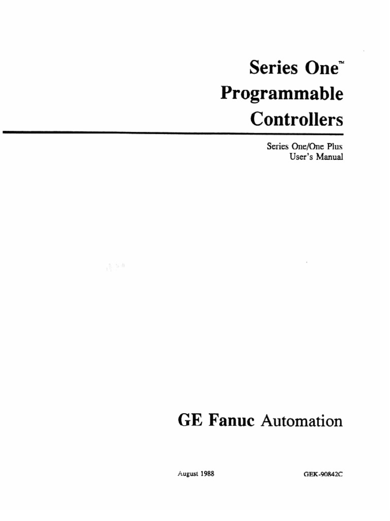 GE Fanuc Series One Plus | Download Free PDF | Personal Computers ...