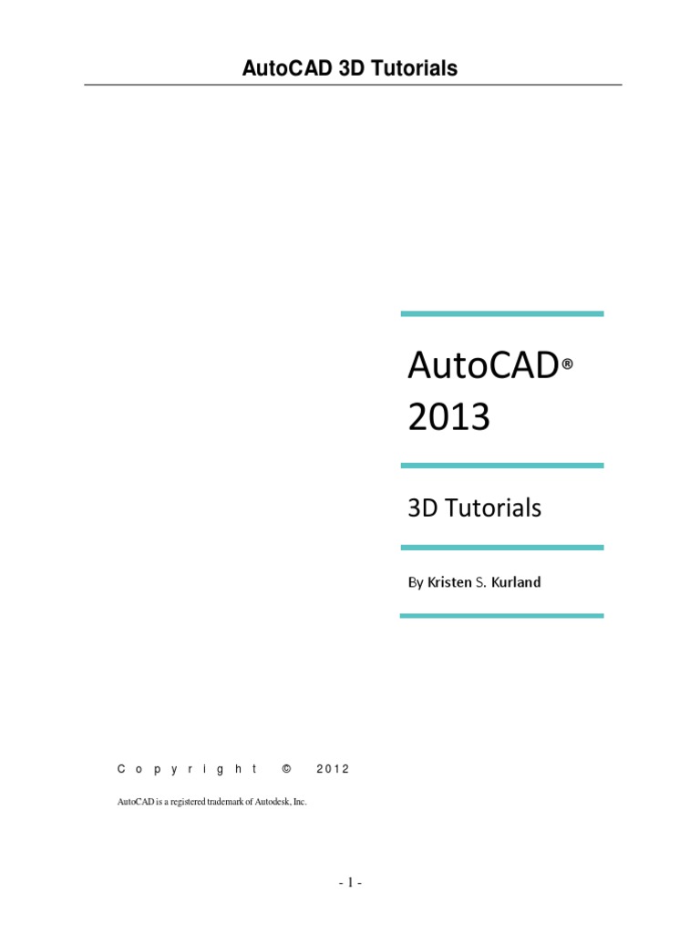 3D AutoCAD | PDF | 3 D Computer Graphics | Cartesian Coordinate System