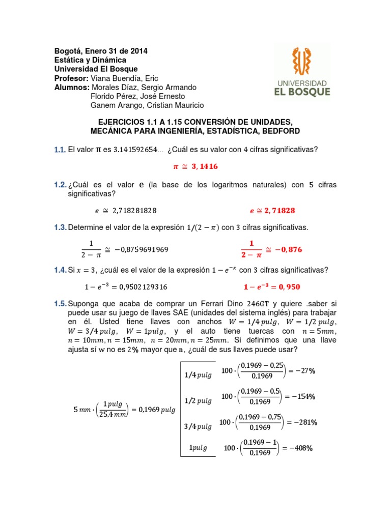 Taller Conversion de Unidades | Descargar gratis PDF | Pascal (Unidad) | Vatio