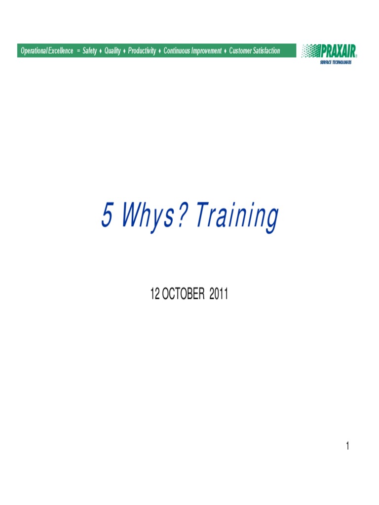 5 Whys Training Oct 12 2011 | PDF | Epistemology | Cognitive Science