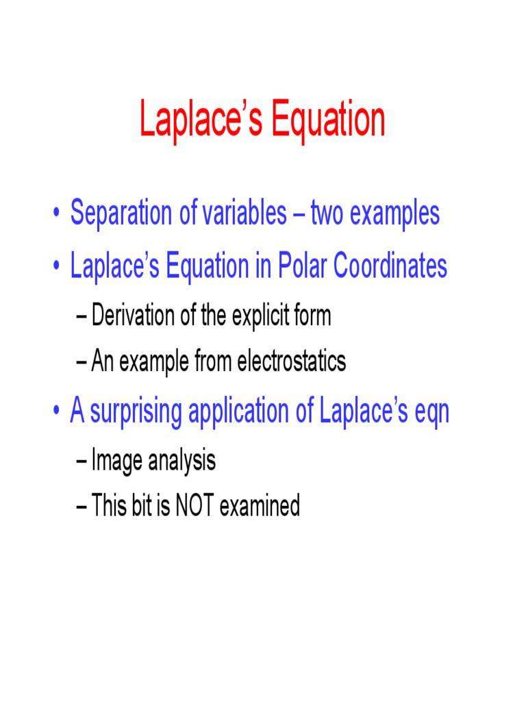 Solving Laplace Equation | PDF | Equations | Mathematical Objects