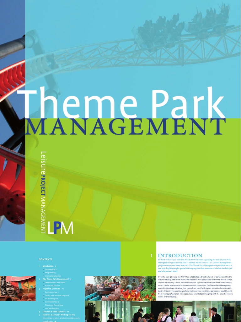 NHTV Theme Park Management Brochure | PDF | Amusement Park | Tourism