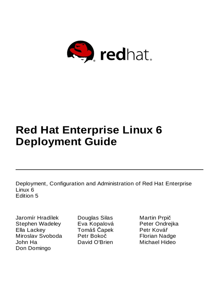 Red Hat Enterprise Linux 6 Deployment Guide en US | PDF | Secure Shell ...