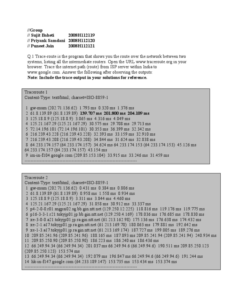 Computer Network Assignment Solution Pdf Transmission Control