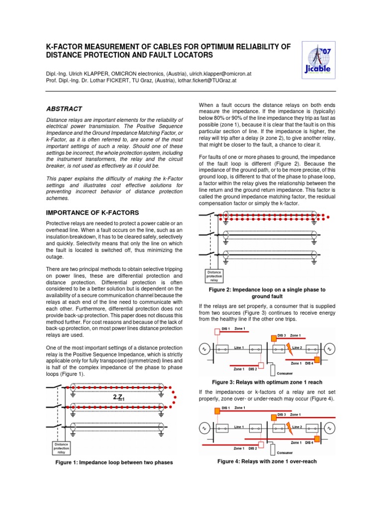 K-Factor Measurement of Cables | PDF | Electrical Impedance | Electric ...