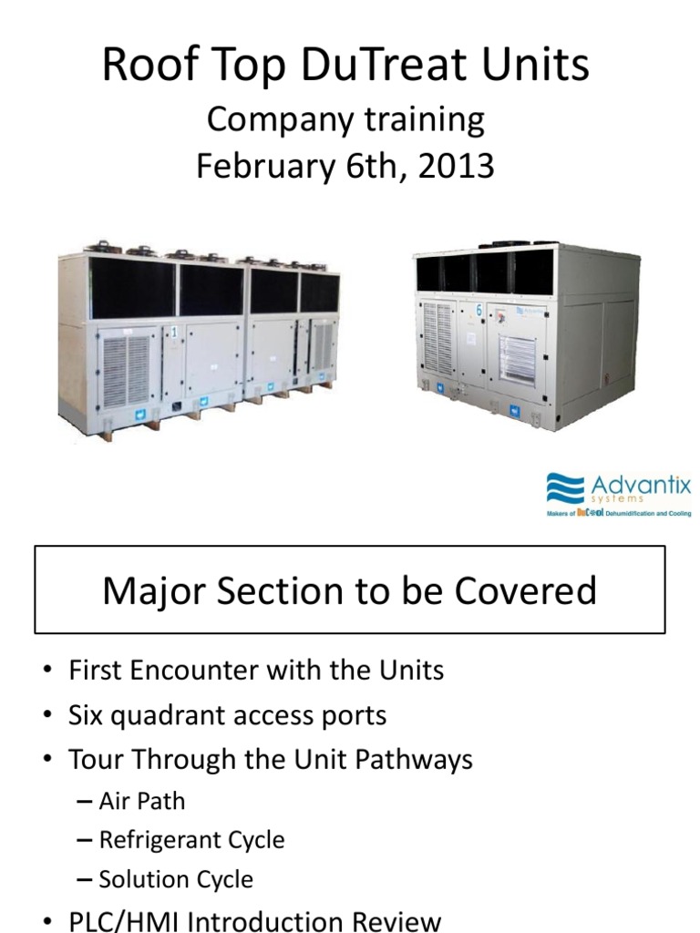 Roof Top Unit Presentation Ver 17 | PDF | Heat Exchanger | Pump