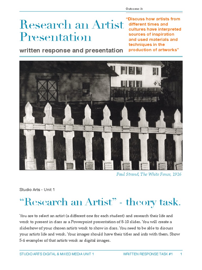 Artist Research Presentation Guide | PDF | Art