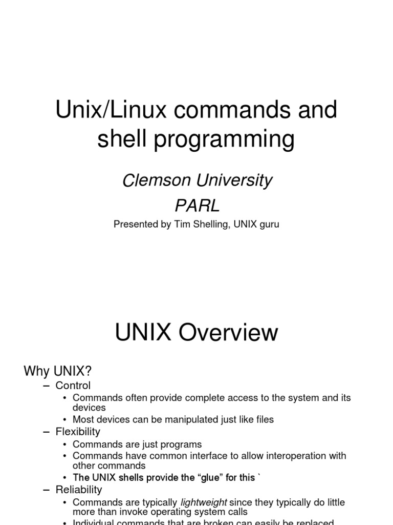 Unix Linux Commands And Shell Programming Pdf Command Line Interface Operating System